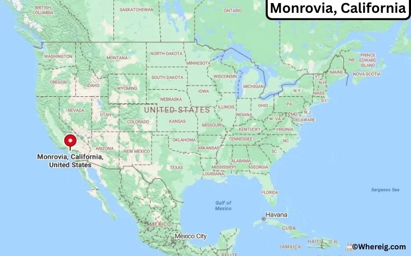 Where is Monrovia in Los Angeles County, CA, USA? | Location Map of ...