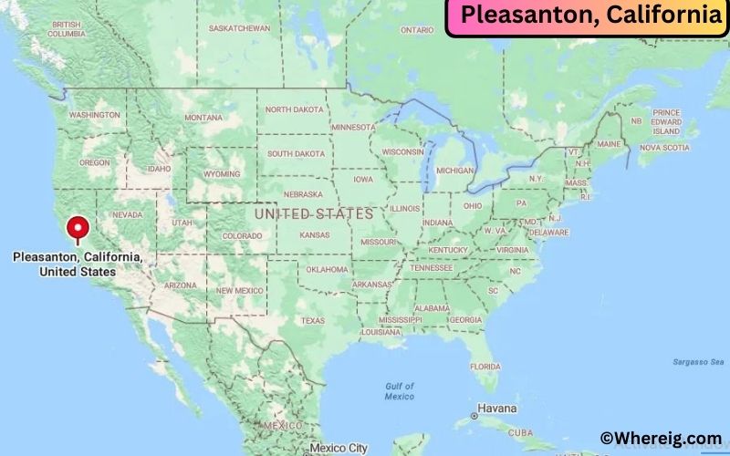 Where is Pleasanton in Alameda County, CA? | Location Map of Pleasanton ...