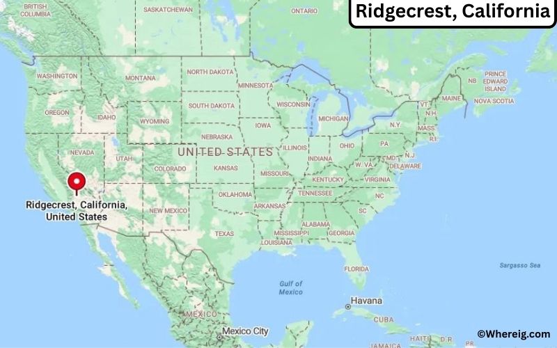 Where is Ridgecrest in Kern County, CA? | Location Map of Ridgecrest ...