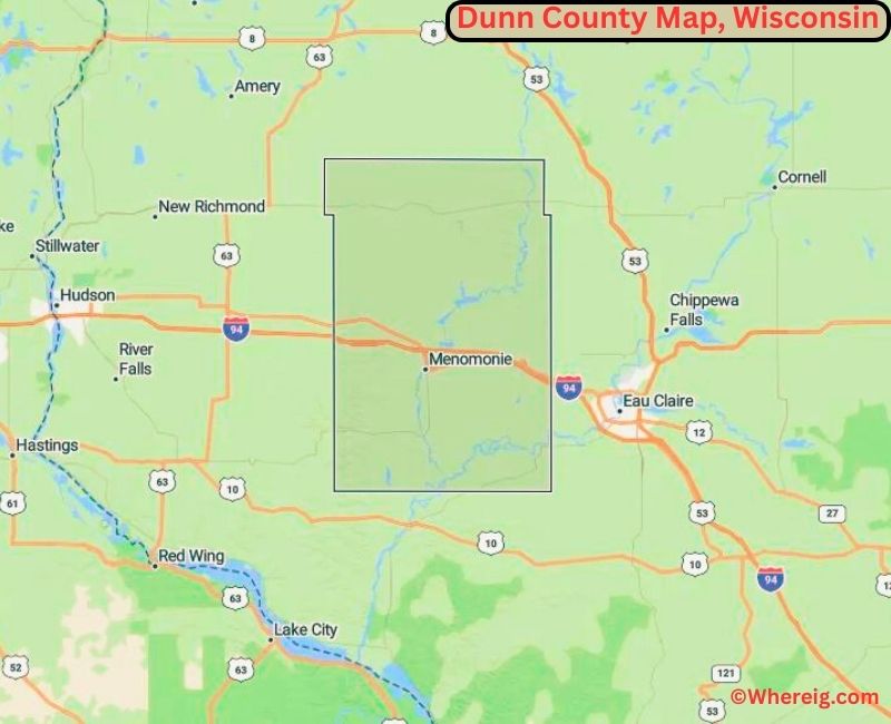 Dunn County Map, Wisconsin - Location, Cities & County Facts