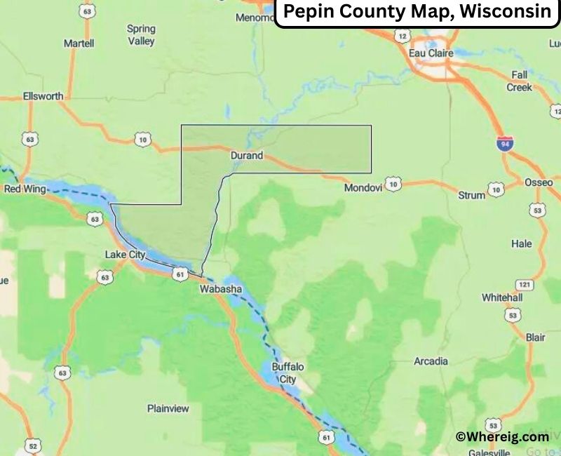 Pepin County Map, Wisconsin - Location, Cities & County Facts