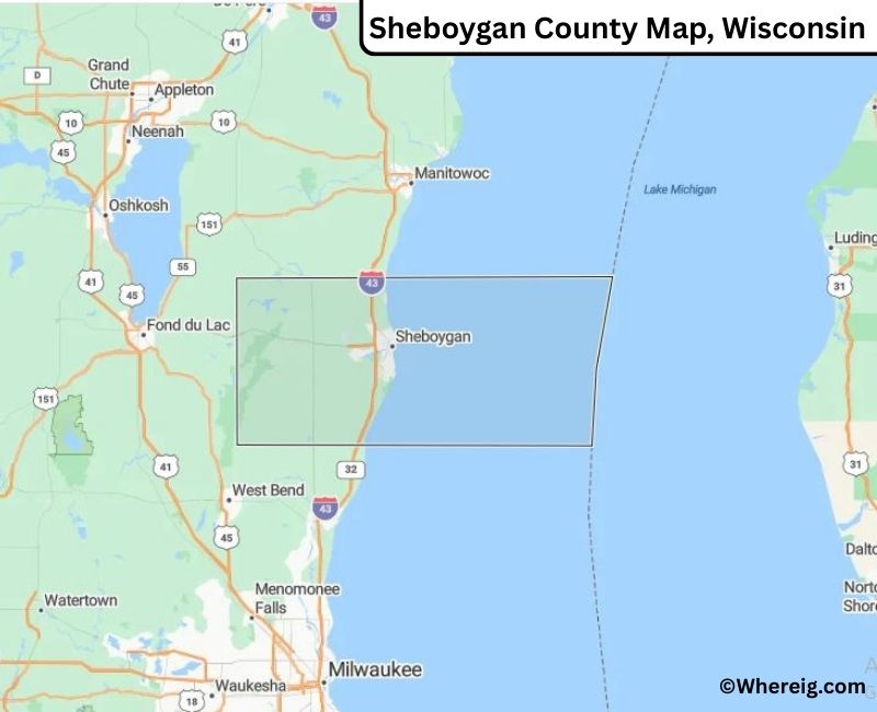 Sheboygan County Map, Wisconsin - Location, Cities & County Facts