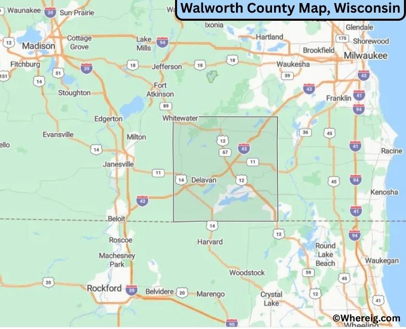 Walworth County Map, Wisconsin - Location, Cities & County Facts