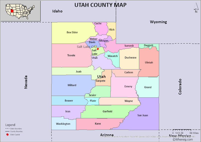 Utah Zip Code Map With Counties American Map Store Utah Zip Code Map With Counties American Map Store